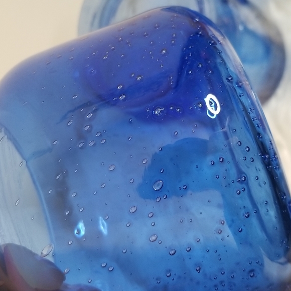 Vintage | Kitchen | Vintage Cobalt Blue Bubble Glass Canisters | Poshmark